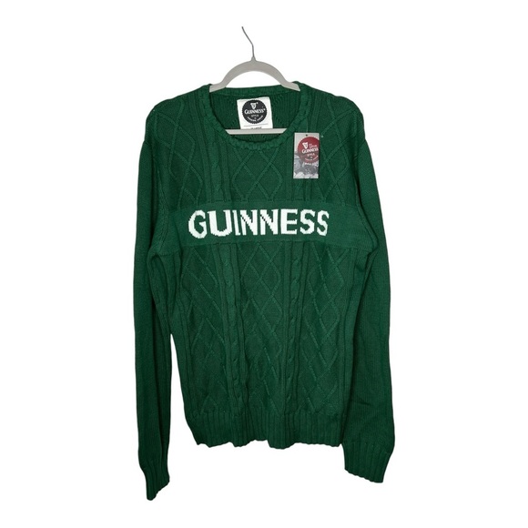 Guinness | Sweaters | Guinness Sweater Mens 2x Green Knit Pullover New ...